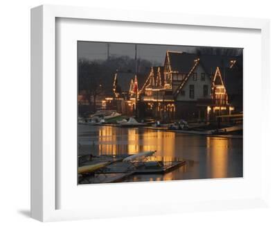 'A Portion of Philadelphia's Boathouse Row is Shown at Dusk Thursday ...