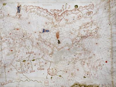 A Portolan Chart of Europe, circa 1500 Giclee Print | AllPosters.com