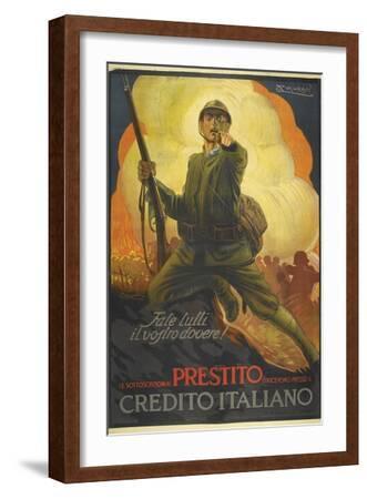 'A Propaganda Poster Depicting an Italian (?) Soldier, Pointing' Giclee ...