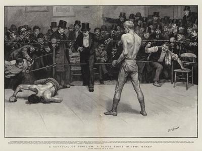'A Survival of Pugilism, a Glove Fight in 1896, Time!' Giclee Print ...