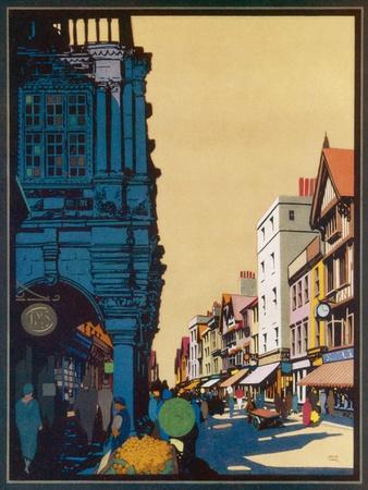 'A View Looking Up the High Street' Posters | AllPosters.com