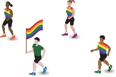 'Pride-People-Jogging' Photographic Print - Aaron Doty | AllPosters.com