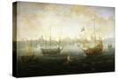 A Dutch and a British Boat, Flying the Stuart Flag, Sailing off a Port ...