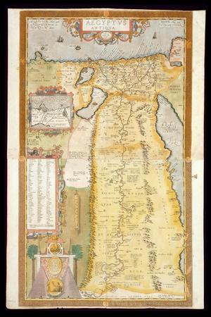 Map of Ancient Egypt, 1584 Giclee Print - Abraham Ortelius | AllPosters.com