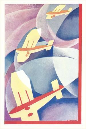 'Abstract, Cubist Airplanes' Posters | AllPosters.com