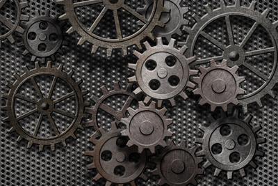 'Abstract Rusty Gears Old Machine Parts' Photographic Print - Andrey ...