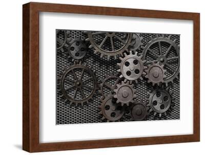 'Abstract Rusty Gears Old Machine Parts' Photographic Print - Andrey ...