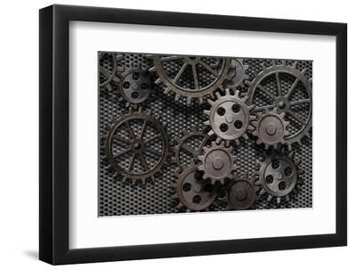 'Abstract Rusty Gears Old Machine Parts' Photographic Print - Andrey ...