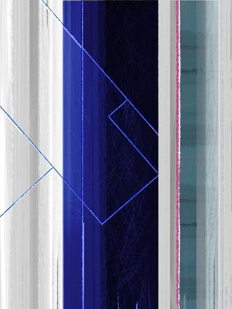 'Abstract White and Dark Blue' Prints - NaxArt | AllPosters.com