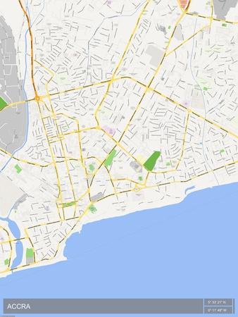 'Accra, Ghana Map' Poster | AllPosters.com