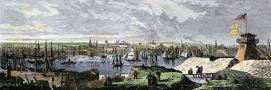 Activities at Baltimore Harbour, Maryland, Seen from Federal Hill in ...