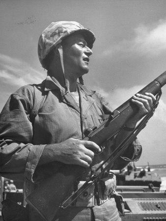 'Actor John Wayne as Marine Sgt. Platoon Leader in Scene From the Movie ...