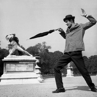 'Actor Jose Pantieri Clowning around in Tuileries Gardens, Paris, 1962 ...