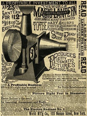 Ad for an Early Slide Projector Giclee Print | AllPosters.com
