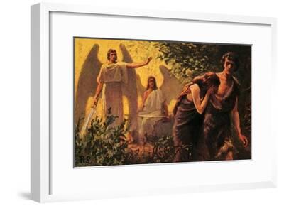 'Adam and Eve cast out of Garden of Eden - Bible' Giclee Print - Anton ...