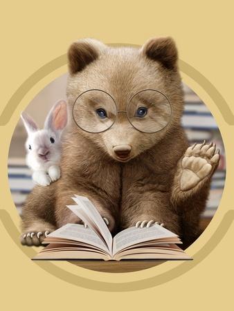 Bear Sharing Knowledge Giclee Print - Adam Lawless | AllPosters.com