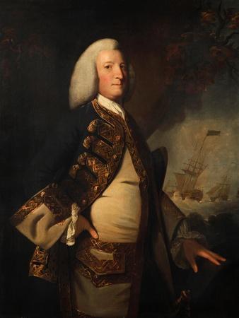 'Admiral Sir George Anson, 1St Baron Anson (1697-1762), C.1700 (Oil on ...