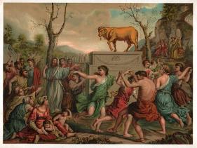 'Adoration of the Golden Calf. (Lithography, circa 1900)' Giclee Print ...