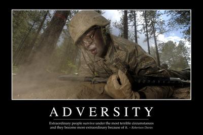'Adversity: Inspirational Quote and Motivational Poster' Photographic ...