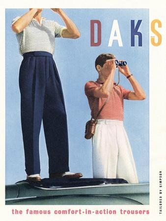 Advert for 'Daks' Trousers Giclee Print | AllPosters.com