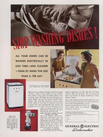 'Advertisement for a General Electric Dishwasher 'stop Washing Dishes ...