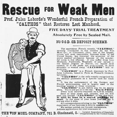 'Advertisement for Product Which Helps Weak Men' Giclee Print ...