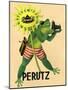 'advertising, advertising sign for Perutz photographic film, frog is ...