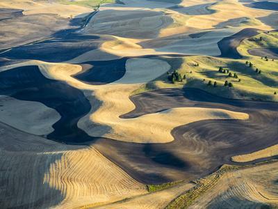 'Aerial Photography at Harvest Time in the Palouse Region of Eastern ...