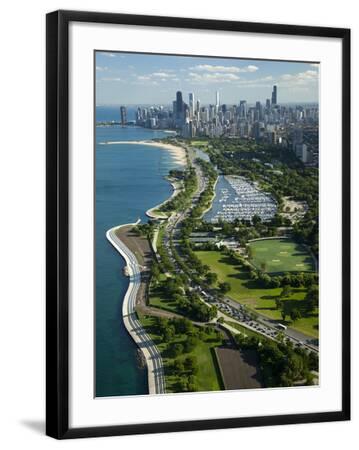 'Aerial View of a City, Lake Shore Drive, Lake Michigan, Chicago, Cook ...