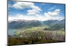 'Aerial view of city district and Interlaken from viewpoint at Harder ...