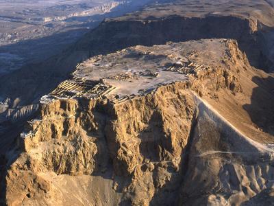 'Aerial View of the Masada Plateau' Photographic Print | AllPosters.com