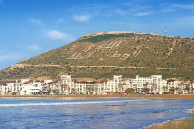 'Agadir, Marina with the Kasbah on the hill. Morocco' Photo ...