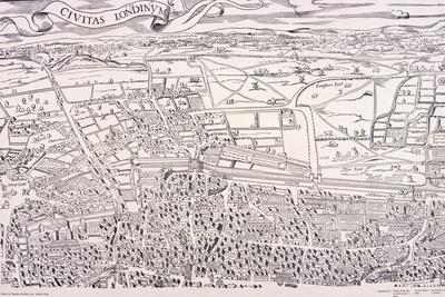 'Agas' Map of London, C1561' Giclee Print | AllPosters.com