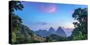Caribbean, St Lucia, Petit and Gros Piton Mountains (UNESCO World ...