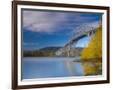 'USA, Vermont, Lake Champlain, Chimney Point Bridge Between Chimney ...