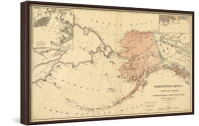 'Alaska - Panoramic State Map' Prints - Lantern Press | AllPosters.com
