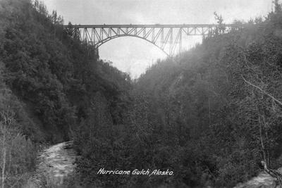 'Alaska - View of Hurricane Gulch Bridge' Prints - Lantern Press ...