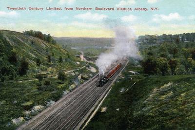 'Albany, New York - 20th Century Limited Train View from Northern Blvd ...