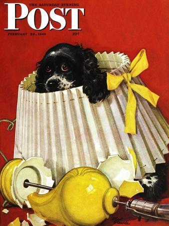 "Butch & Broken Lamp," Saturday Evening Post Cover, February 23, 1946 ...