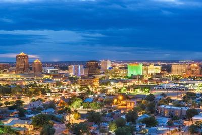 'Albuquerque, New Mexico, USA downtown cityscape at twilight' Photo ...