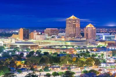 'Albuquerque, New Mexico, USA downtown cityscape at twilight' Photo ...