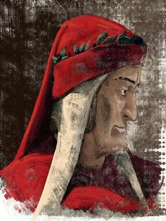 Dante Alighieri (Illustration) Giclee Print - Alessandro Lonati ...