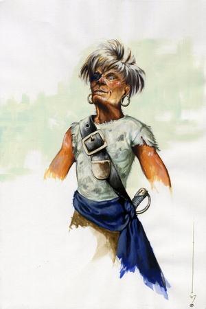 'Portrait of a Pirate (Privateer) or Sailor with Blindfold (One-Eyed ...