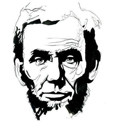 Portrait of Abraham Lincoln (1809-1865) President of the United States ...
