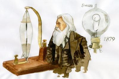 'Portrait of Sir Joseph Wilson Swan (1828-1914) British Electrician and ...