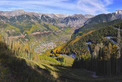 'Colourful Mountains and Panoramic Vew of Telluride, Colorado during ...