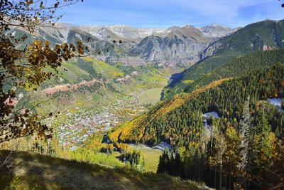 'Colourful Mountains and Panoramic Vew of Telluride, Colorado during ...