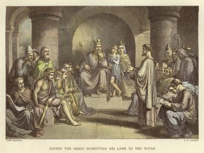 'Alfred the Great Submitting His Laws to the Witan' Giclee Print - John ...