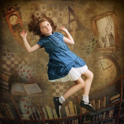 'Alice falling down the Rabbit Hole' Photographic Print - egal ...