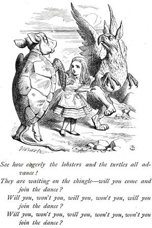 'Alice, Mock Turtle and the Gryphon from Alice's Adventures in ...
